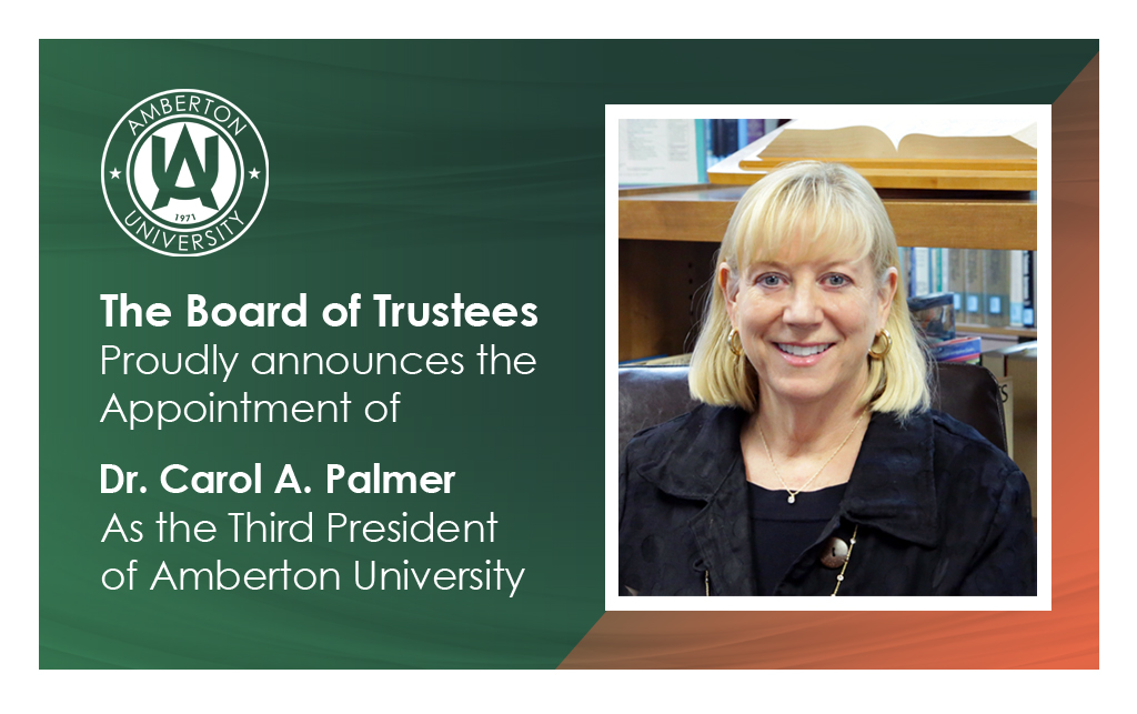 Announcement: Welcome our New President - Amberton University